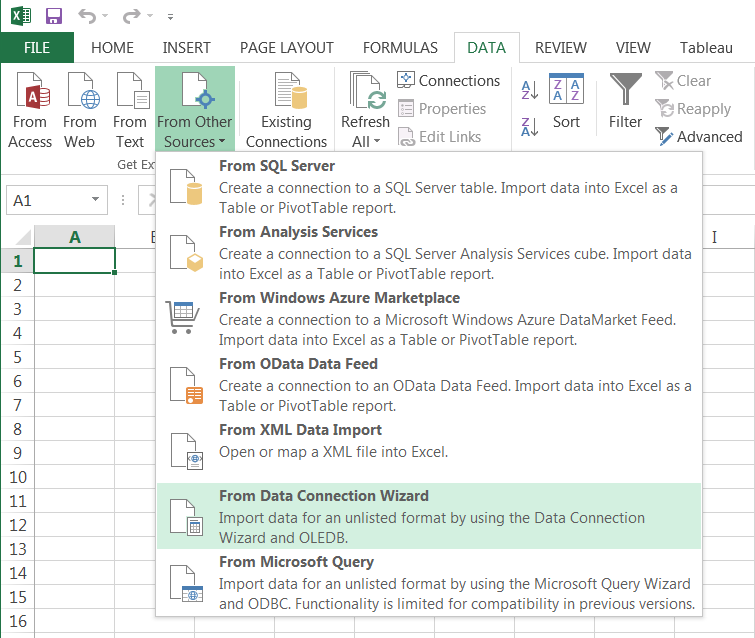 Connecting Tableau to SAS Datasets via the SAS OLE DB Provider : See ...